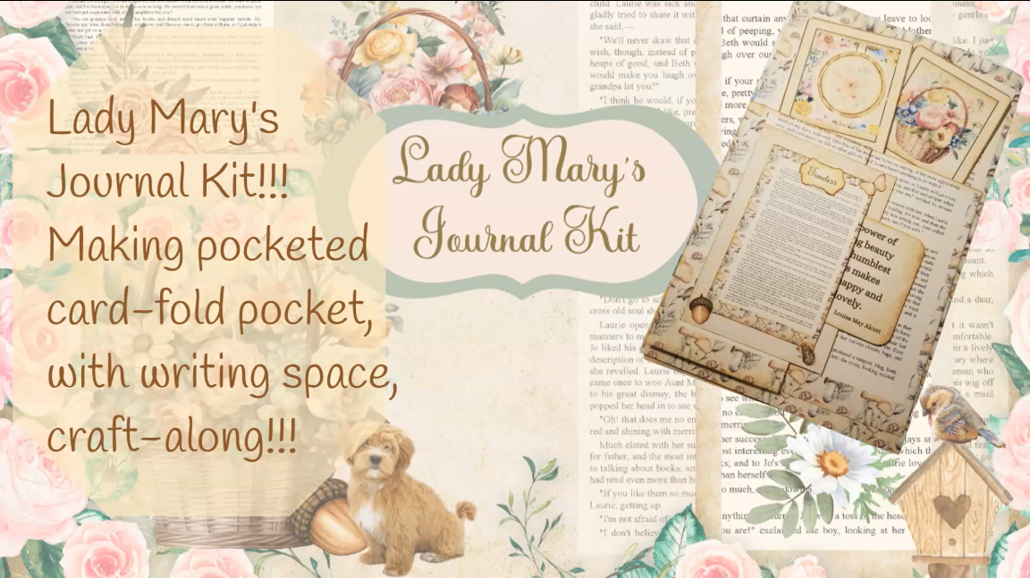 Lady Mary Journal – Making a card-fold pocketed pocket, with writing ...