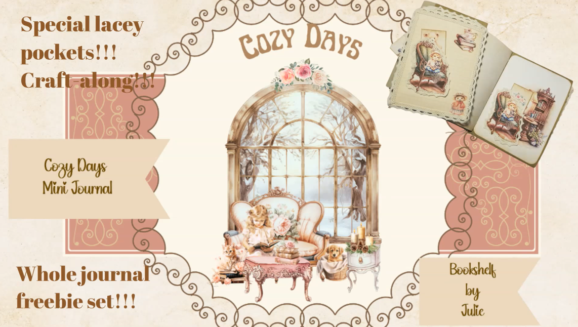 Cozy Days Mini Journal Part 3 – Making lacy stacked image pockets!!! So ...