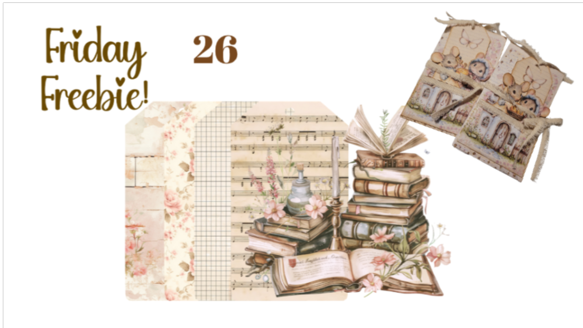 Friday Freebie 26! Making a pocketed tri-fold with mini tags! #freebies ...